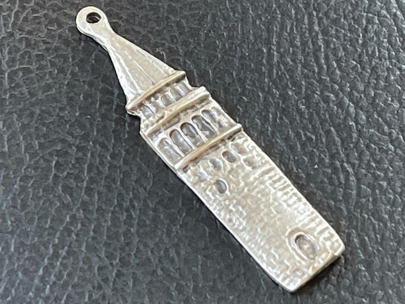 1 Istanbul Galata Tower Pendant Matte Silver Plated Turkish Jewelry ...