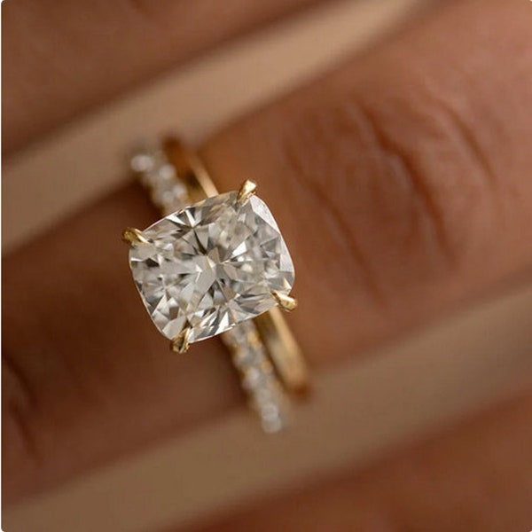 Cushion Cut Engagement Ring - Etsy