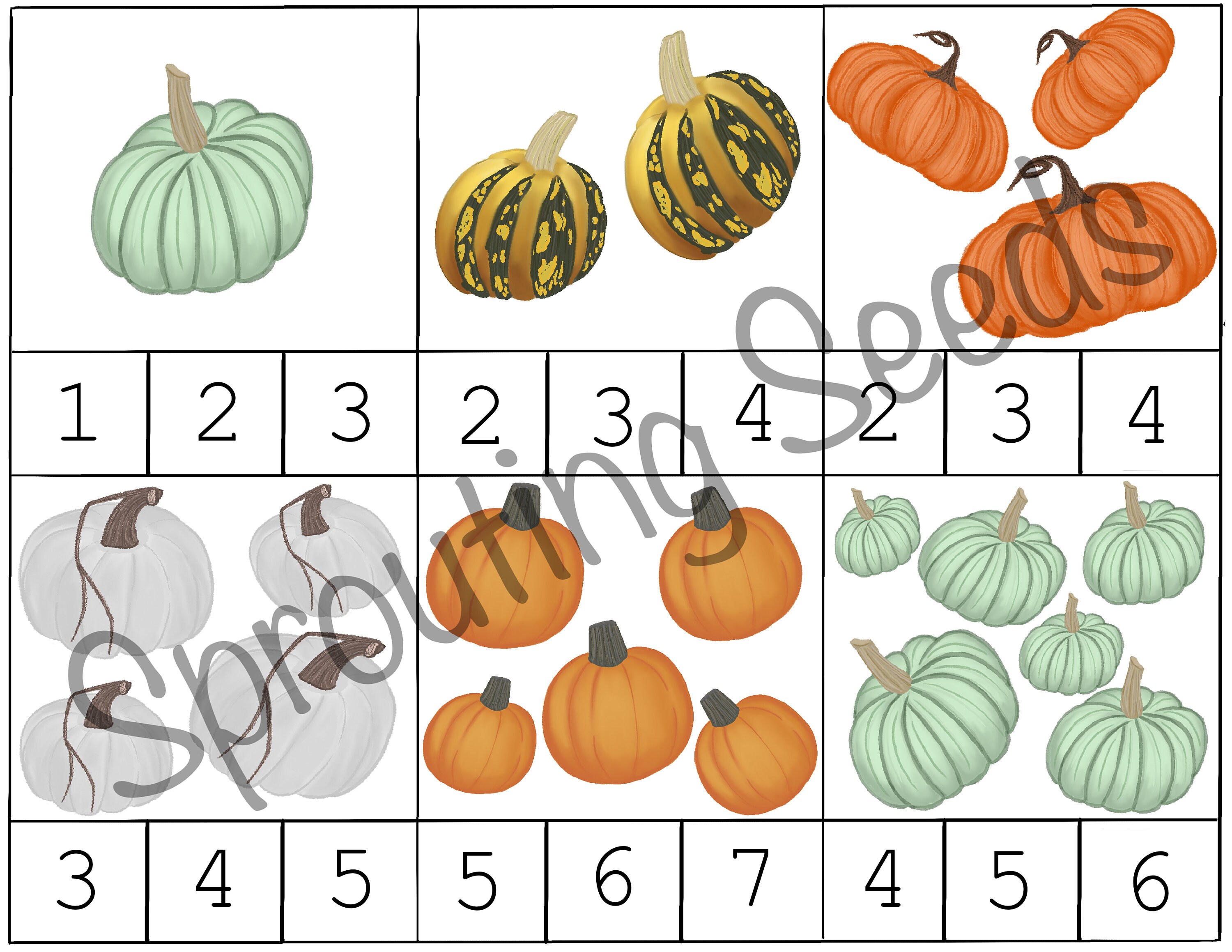 Count & Choose #1-20 - Etsy