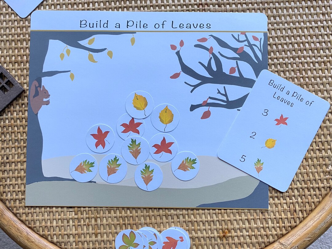 Build a Pile of Leaves {addition Activity} - Etsy