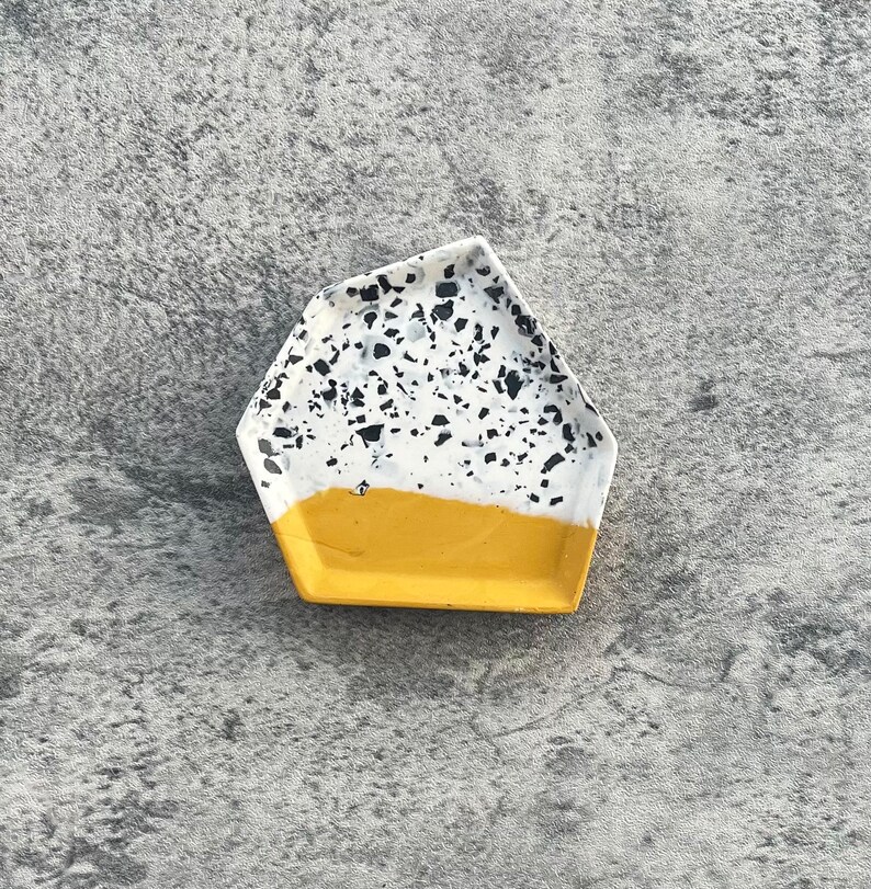 Geometric Trinket | Jesmonite Trinket | Ring Dish | Ring Trinket ...