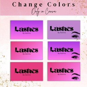 Lash Artist Business Card Template | Lashes | Lash Business | Canva Pro ...