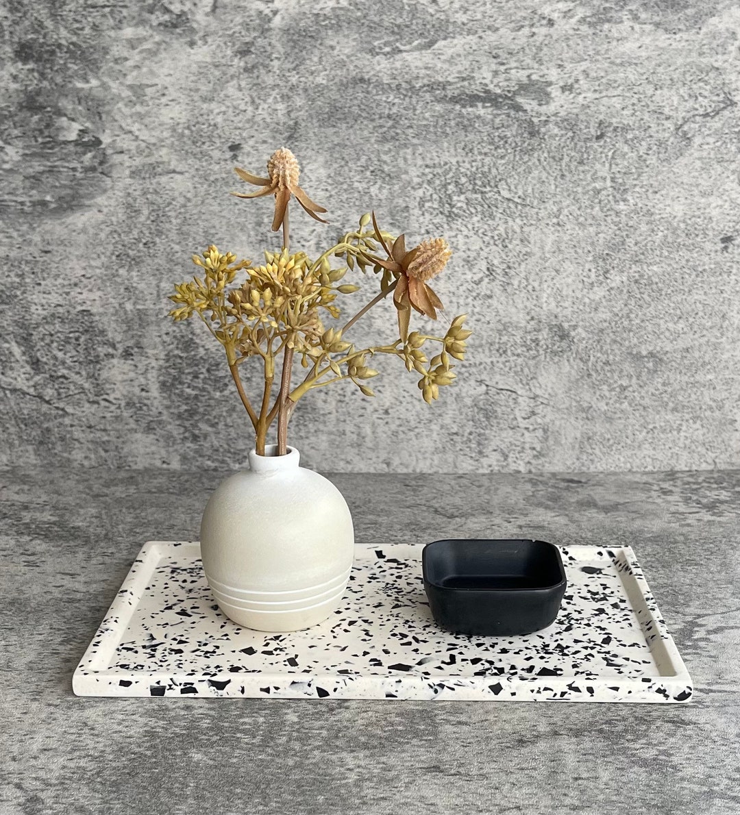 Flat Rectangle Tray | Terrazzo Tray | Abstract Décor | Rolling Tray ...