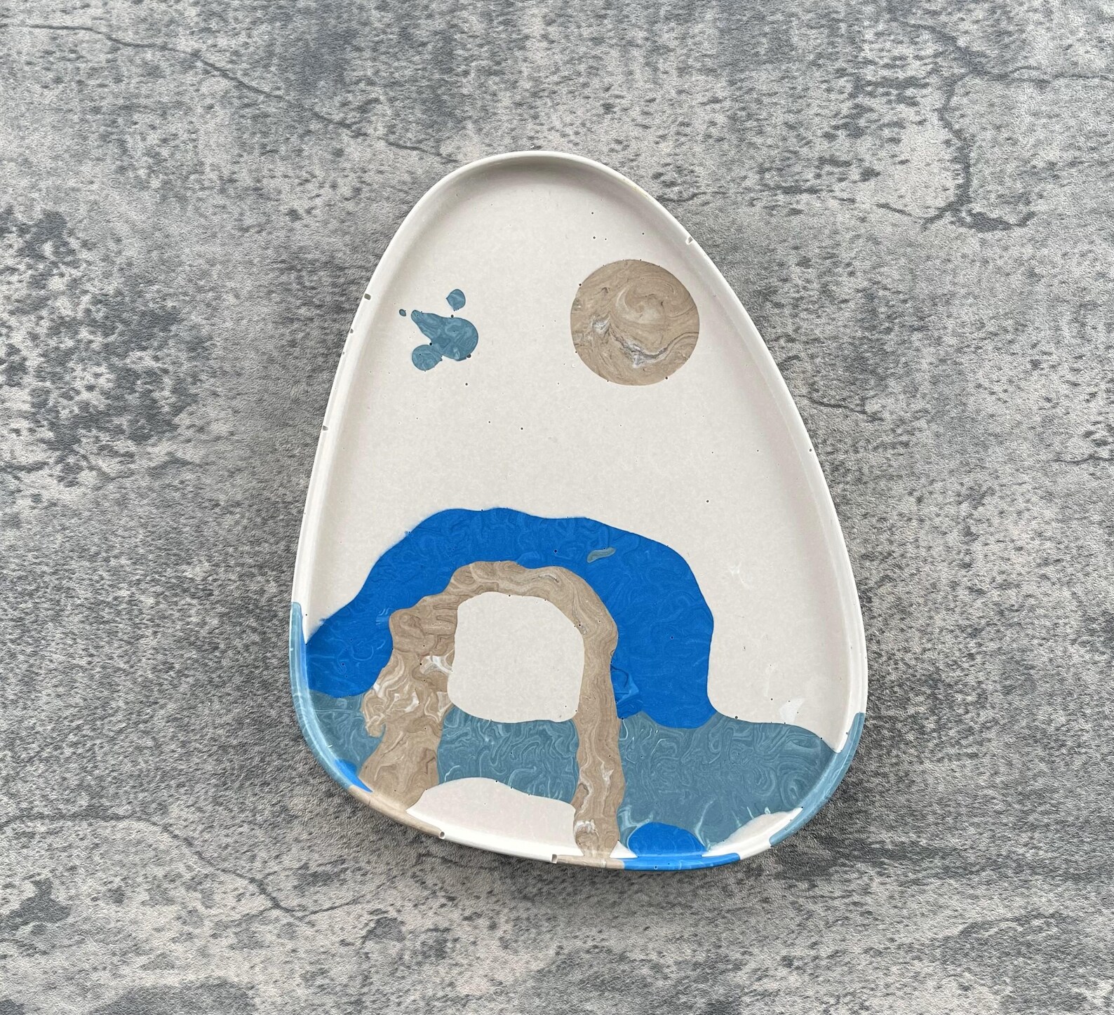 Large Triangle Tray | Accent Tray | Jesmonite Tray | Handmade Decor ...
