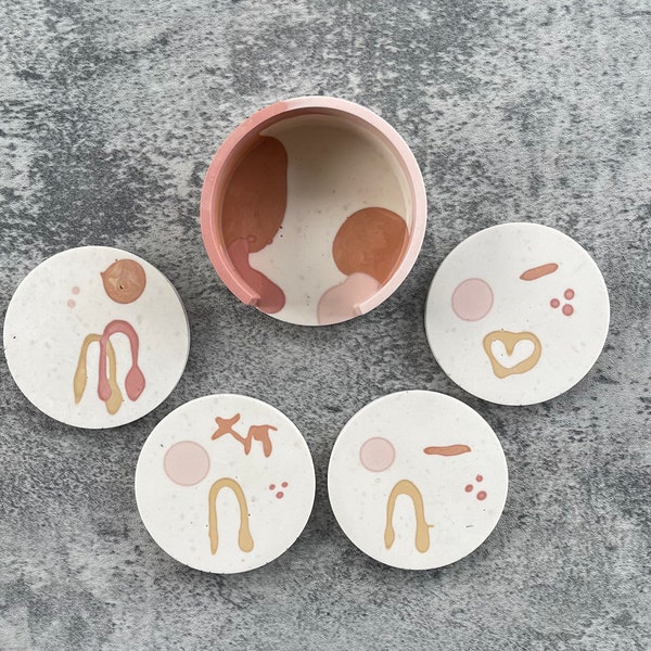 Handmade Jesmonite Coasters Sets - Etsy