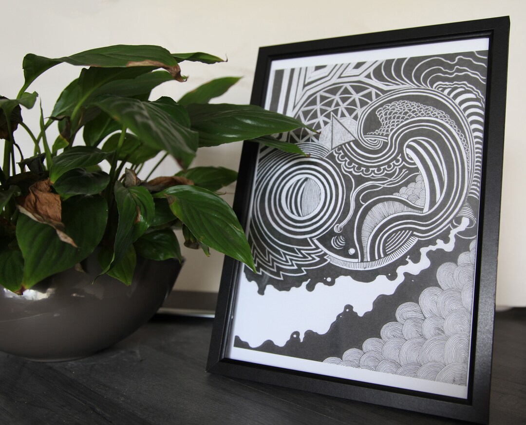 A4 Abstract Art Print - Etsy
