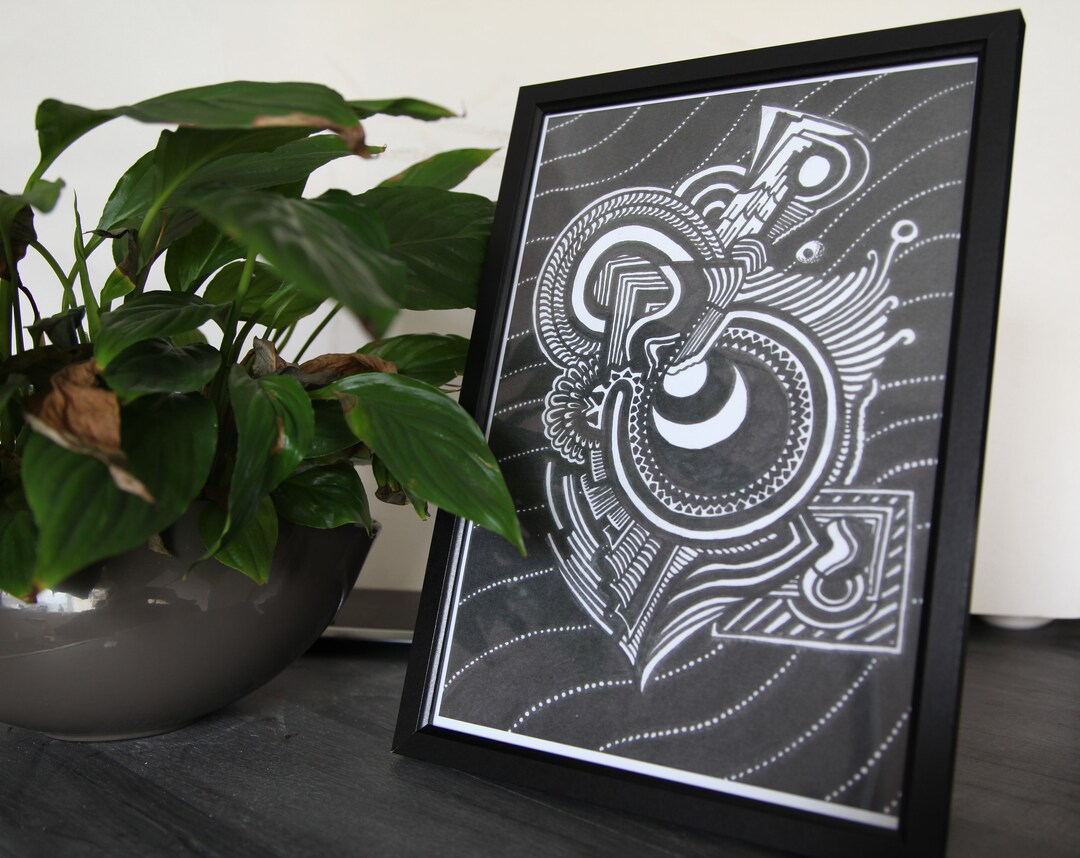 A4 Abstract Art Print - Etsy