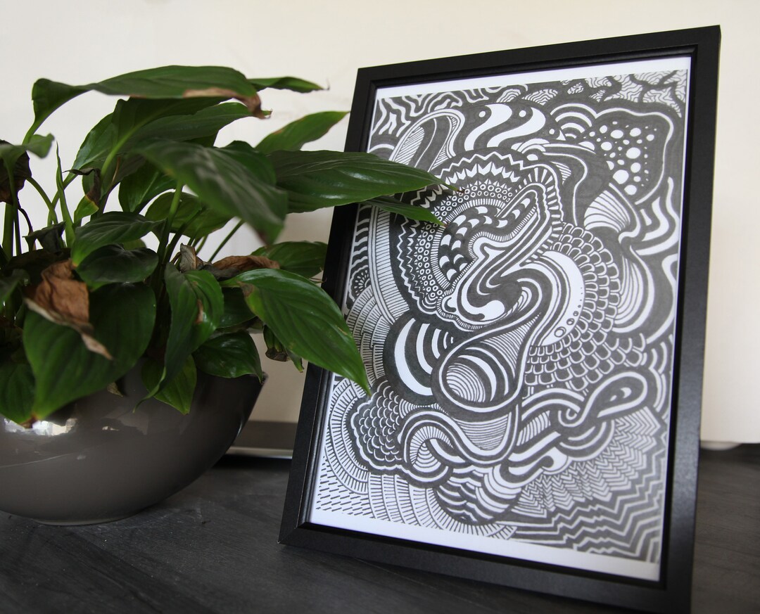 A4 Abstract Art Print - Etsy