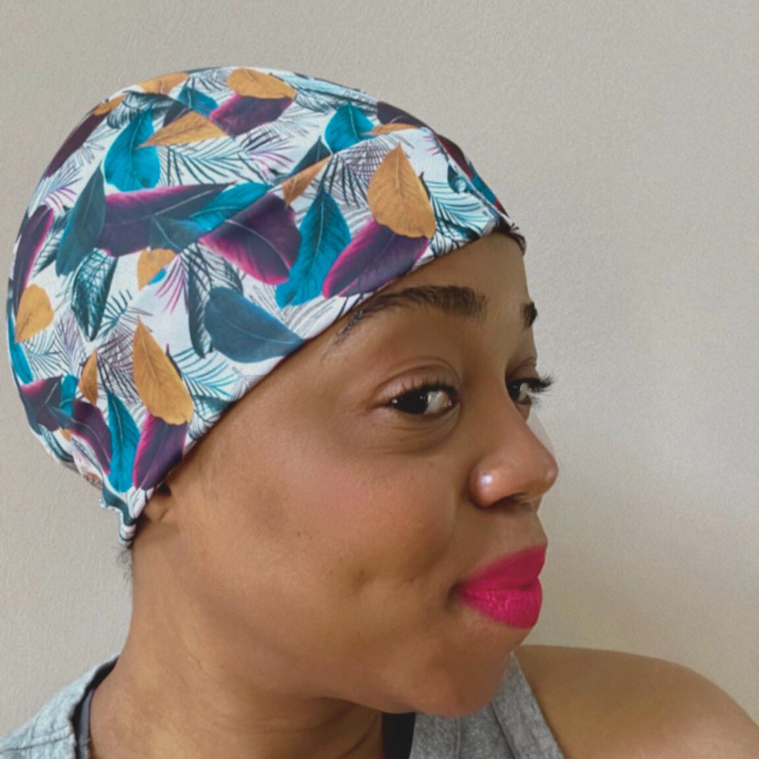 SATIN WRAP CAP Hair Cap Satin Natural Hair Straightened Hair Sleep Cap ...