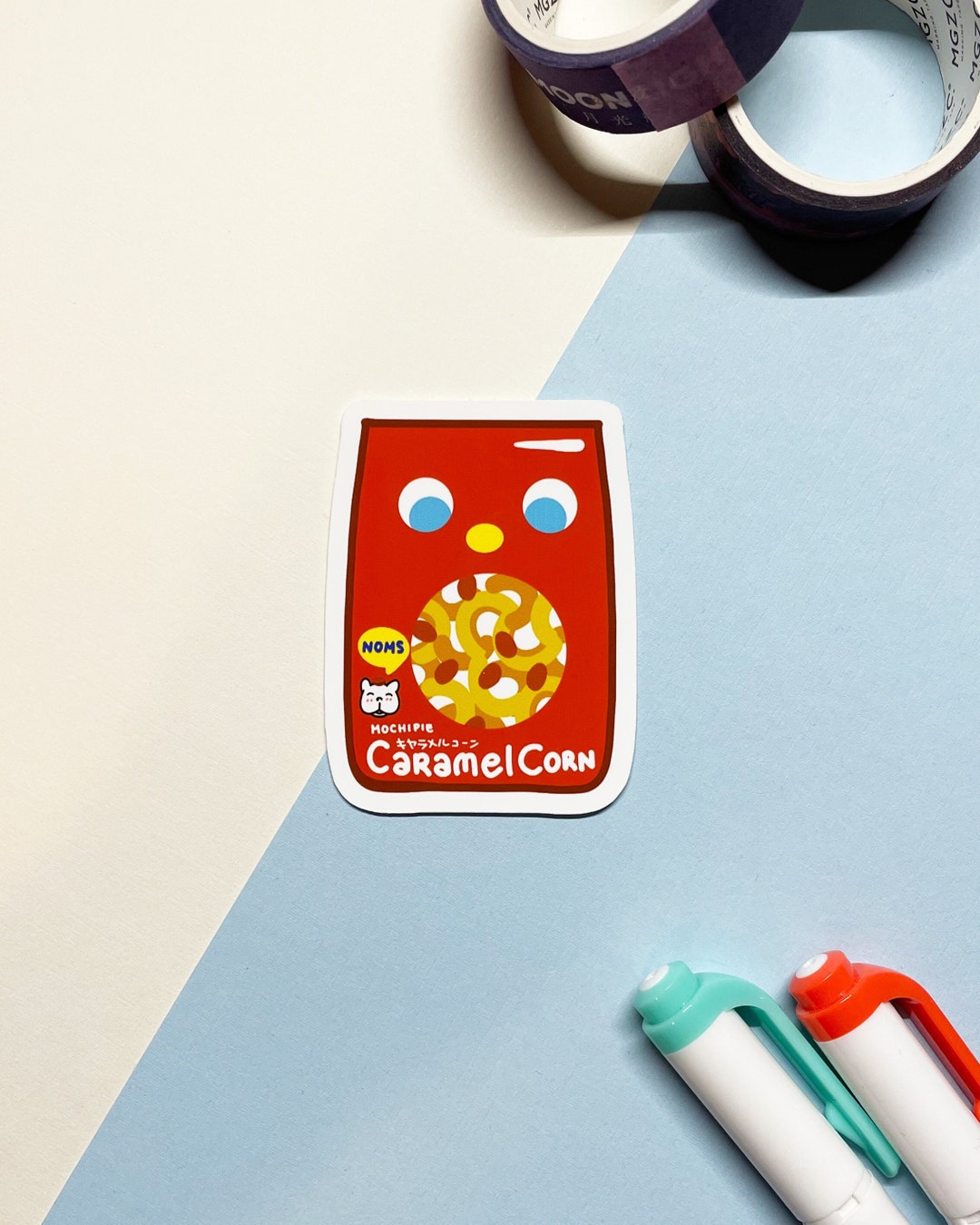 Caramel Corn X Frenchie Stickers Cute Asian Food Sticker - Etsy