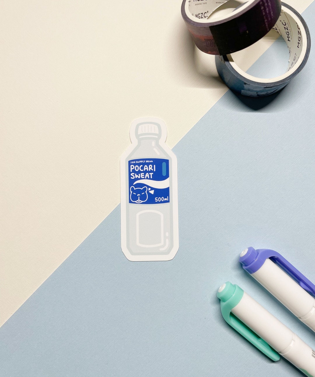 Pocari Sweat X Frenchie Stickers Cute Asian Drink Sticker - Etsy