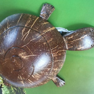 Coconut Shell Tortoise/coconut Shell Craft/carved Turtle Ashtray ...