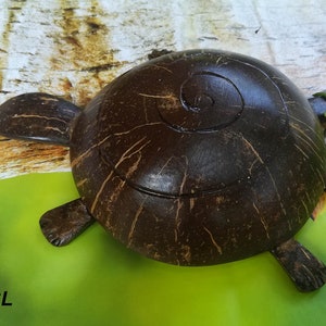 Coconut Shell Tortoise/coconut Shell Craft/carved Turtle Ashtray ...
