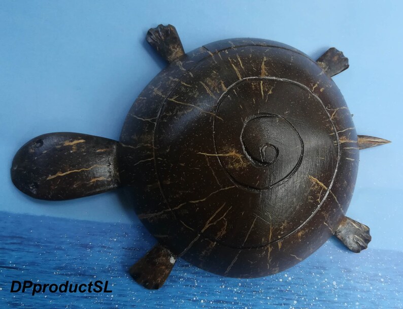Coconut Shell Tortoise/coconut Shell Craft/carved Turtle Ashtray ...