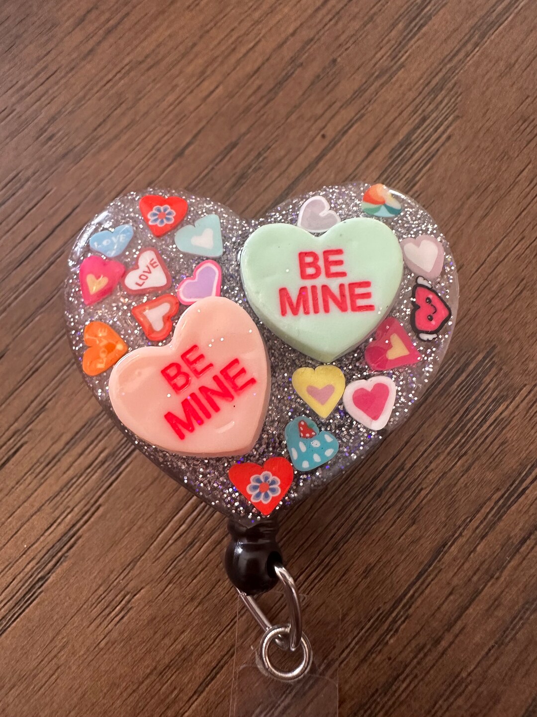 Candy Hearts Badge Reel, Sweet Heart Badge, Be Mine Badge, Valentines ...