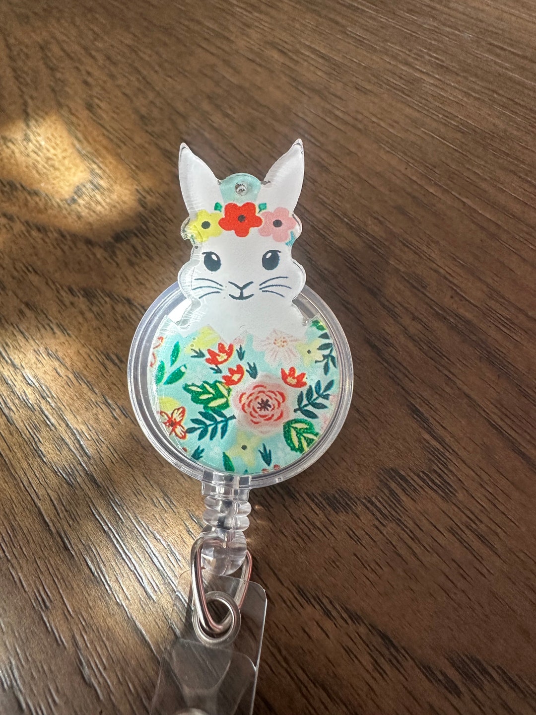 Easter Bunny Badge Reel, Peep Bunny Badge Reel, Character Badge, Easter ...