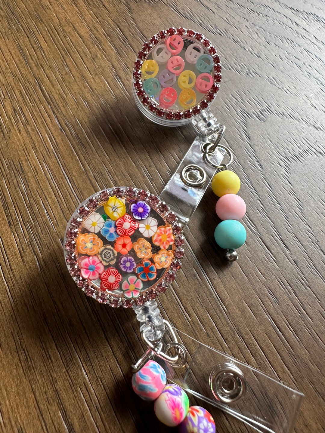 Flower Badge Reel, Glitter Badge, Easter Badge Reel, Spring Badge ...