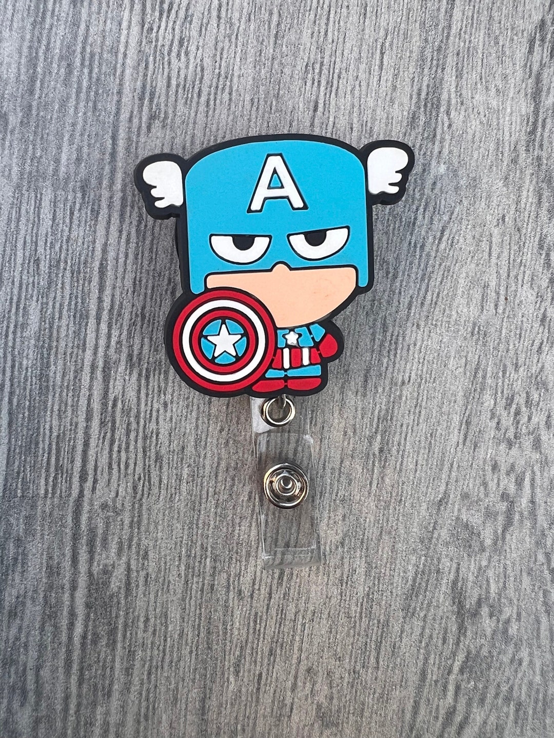 Superhero Inspired Badge, Captain Badge Reel, Fun Badge Reel, Superhero ...