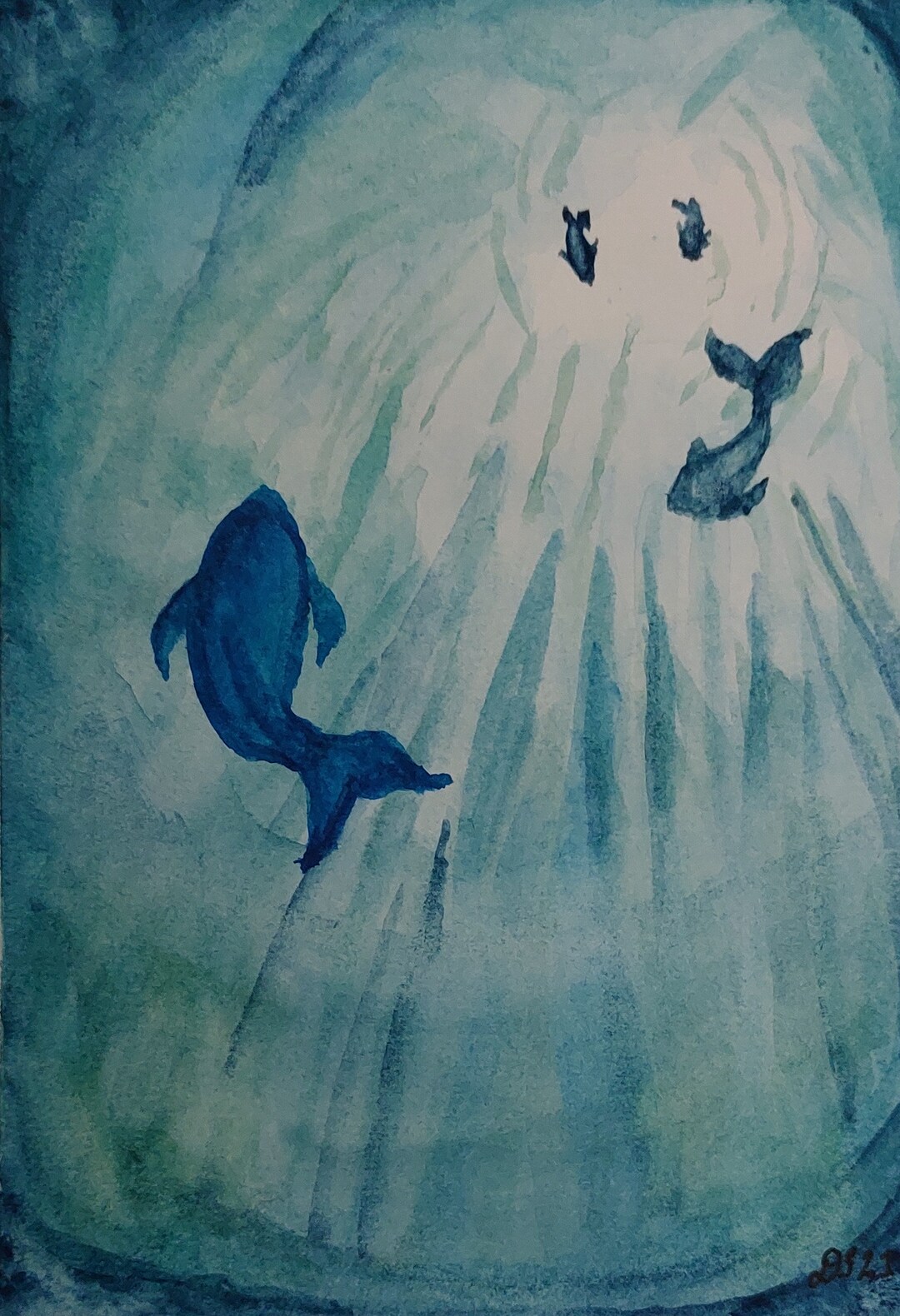 The Deep - Unique, Original One off Watercolour Painting. - Etsy
