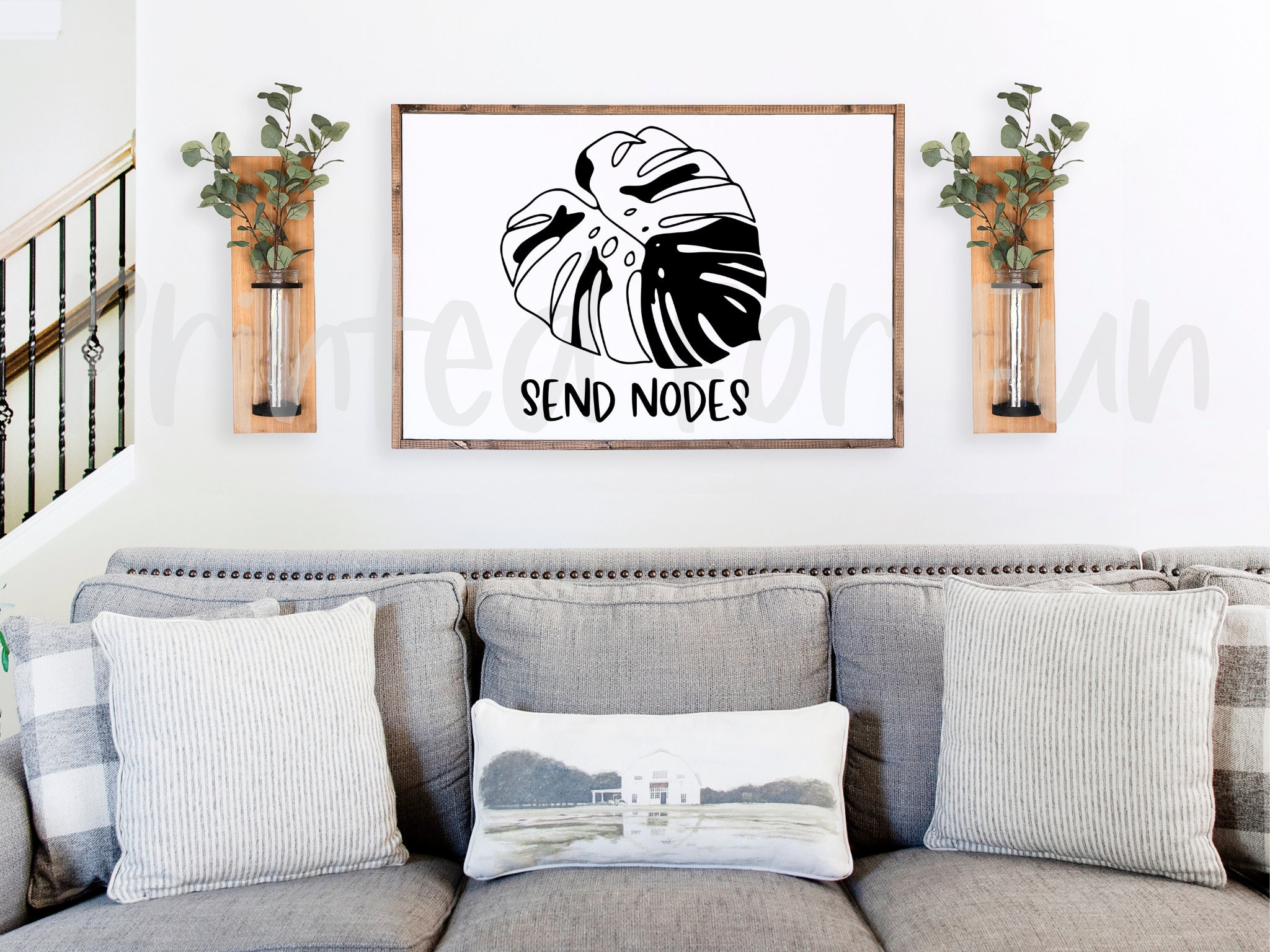 Send Nodes Svg, Monstera Leaf, Vector Houseplant Clipart, Gardening ...