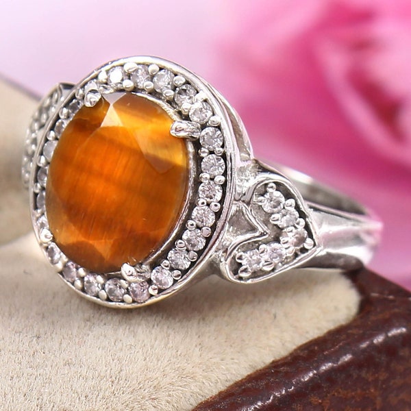 Tiger Eye Ring - Etsy