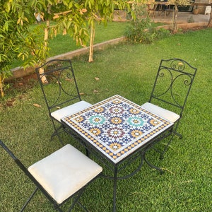 Moroccan Table, Handmade Rectangular Moroccan, Outdoor / Indoor ...