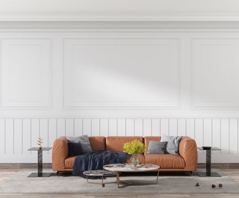Classic White Wall Paneling 3D Mural for Elegant Home Wall Design - Etsy