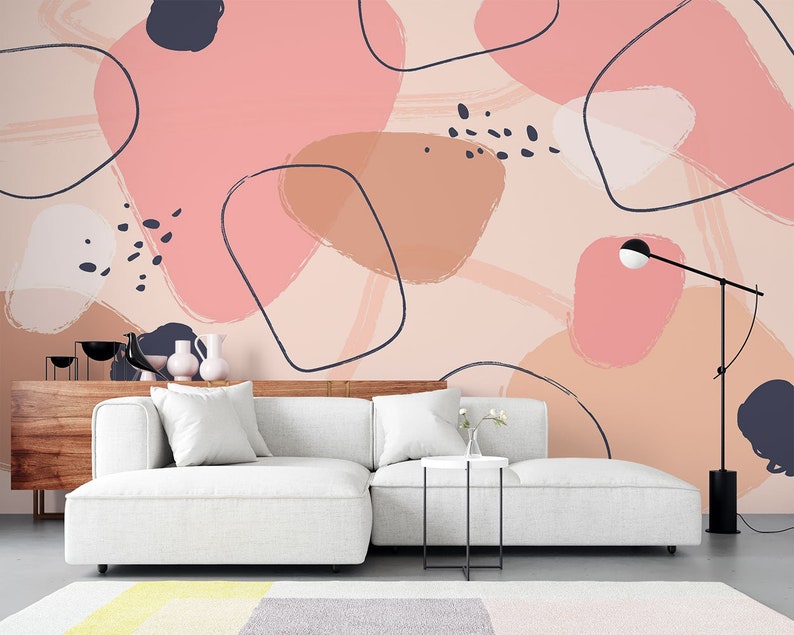 Abstract Pastel Peel and Stick Self Adhesive Wallpaper - Etsy
