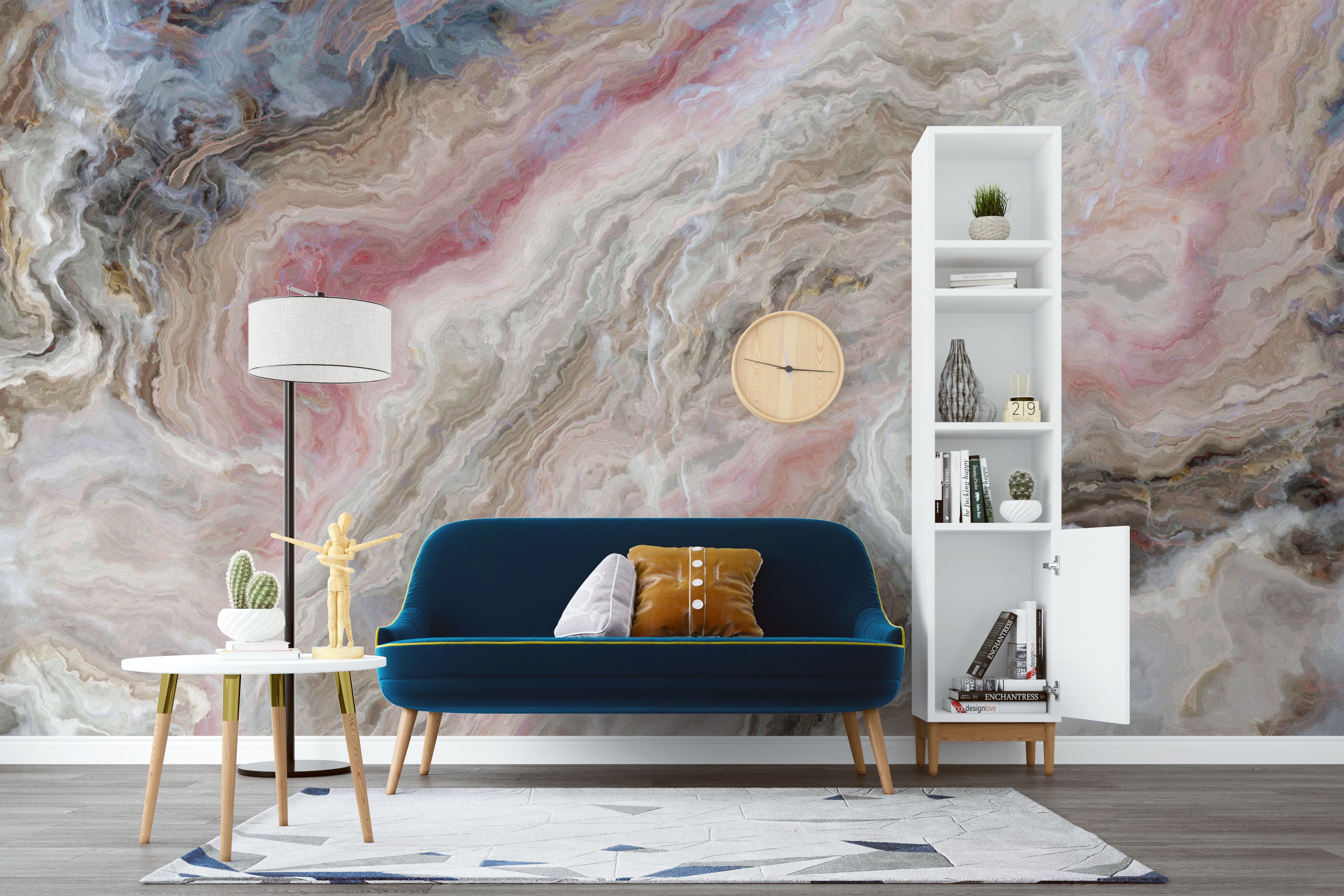 Beige Marble Wallpaper Colored Marble Peel and Stick Self - Etsy