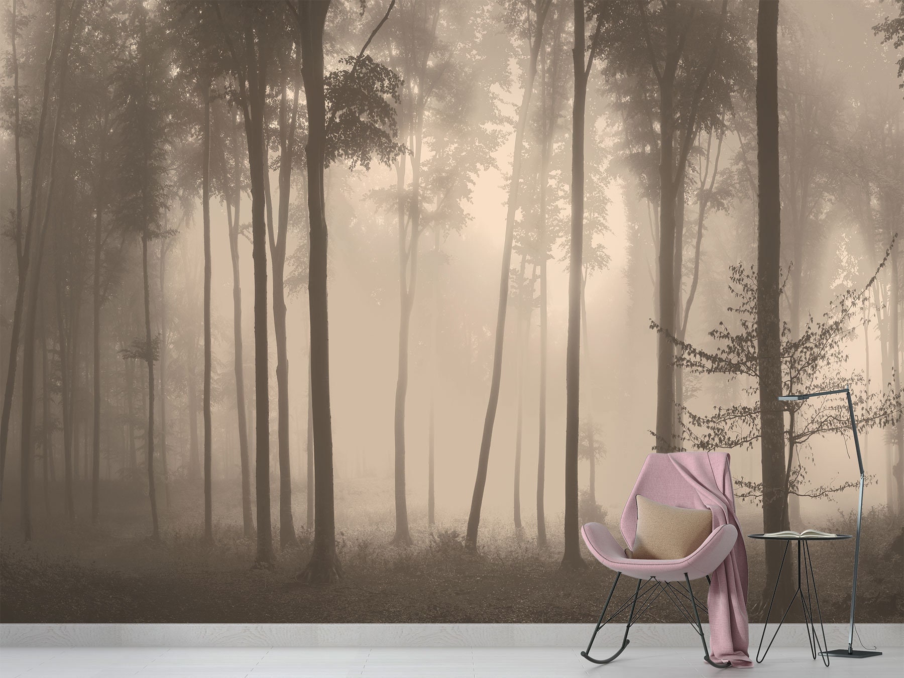 Misty Foggy Forest Panorama Wall Art Nature Photography Print for Home ...