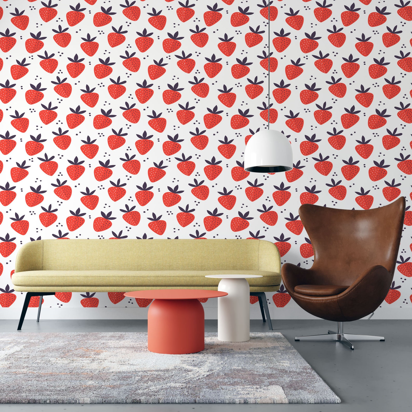 Strawberry Wallpaper Kitchen Wallpaper Self Adhesive - Etsy