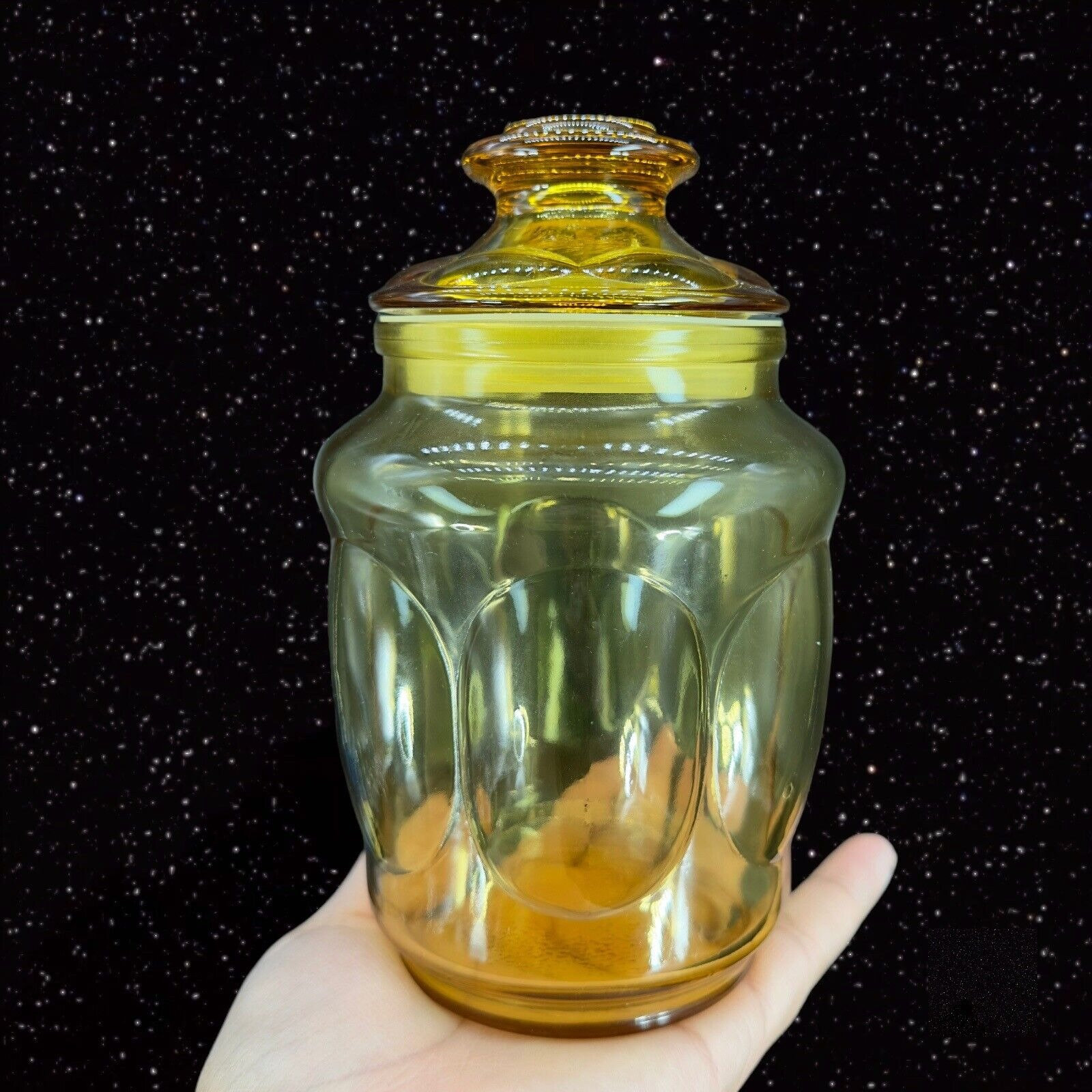 LE Smith Glass Yellow Bubble Kitchen Canister Jar Glass Retro - Etsy