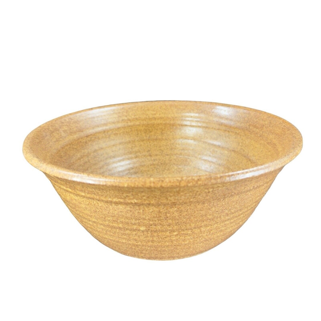 2004 Liberty Pottery Becky Large Stoneware Brown Speckled Bowl Dish ...