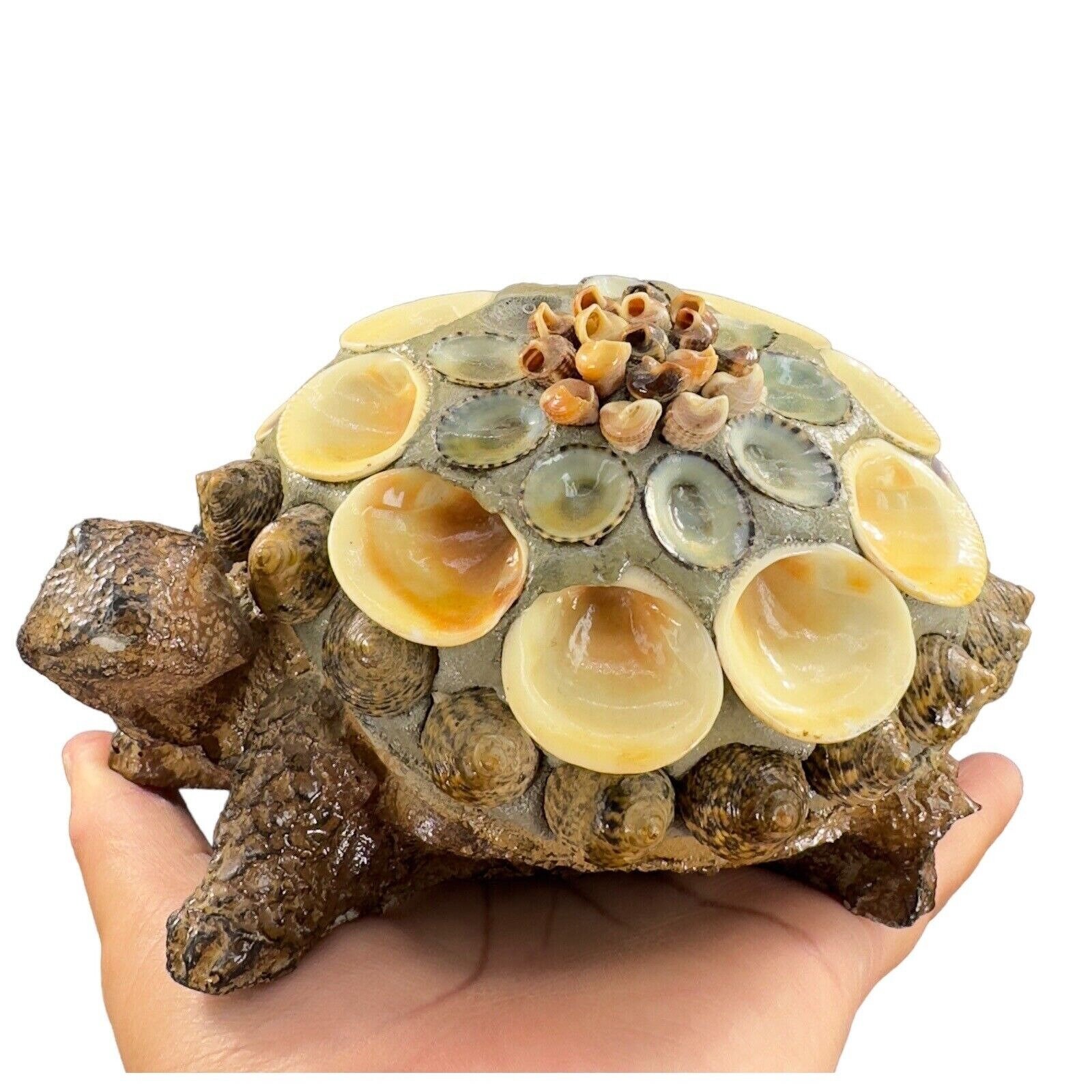 Hand Made Heavy Stoneware Pottery Turtle Made of Shells Hand - Etsy