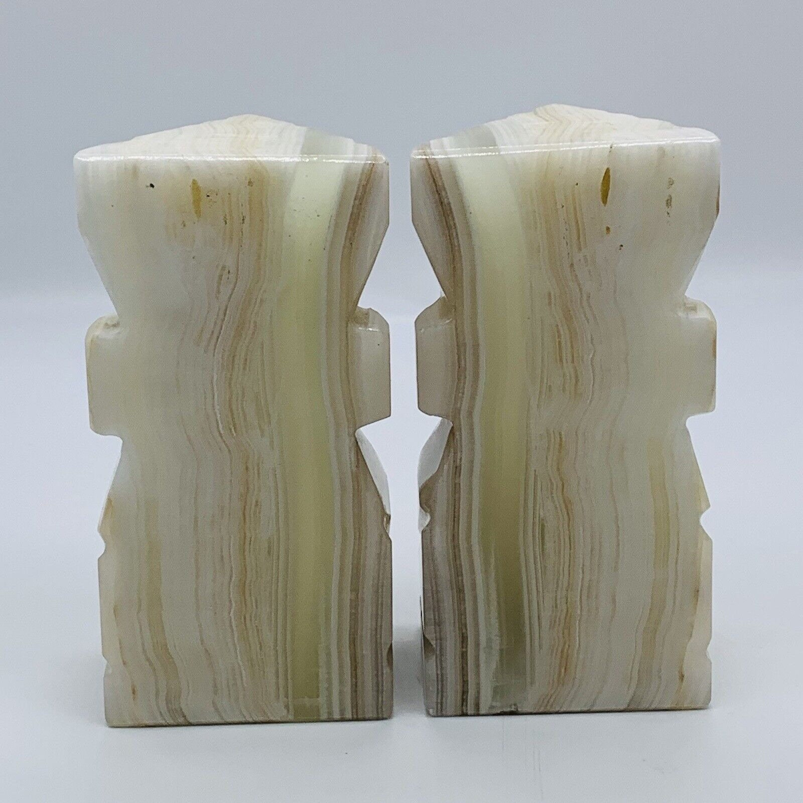 Vintage Pair Carved Heavy Marble Aztec Mayan Tiki Stone - Etsy