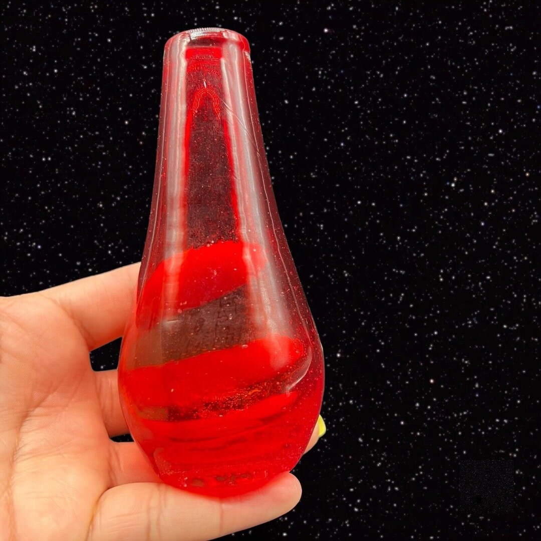 Studio Art Glass Red Controlled Bubble Small Bud Vase 5T 1W - Etsy