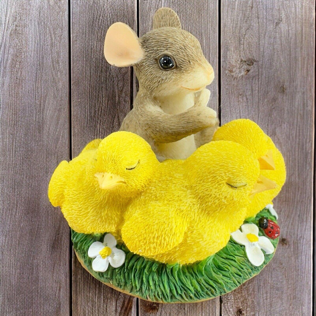 Charming Tails Fitz and Floyd Figurine Resin Whimsical Shhh Don’t Make ...