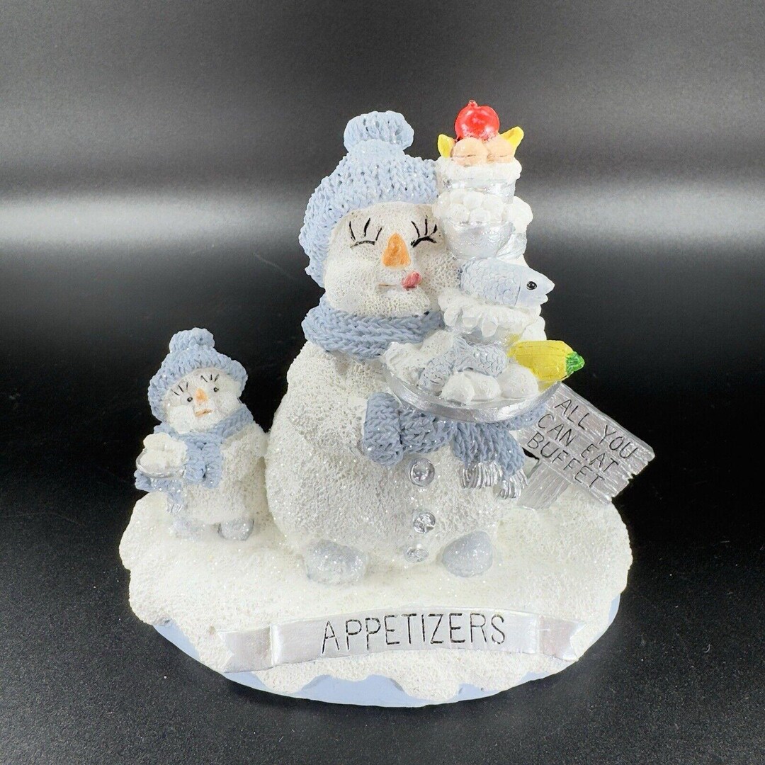 2000 the Encore Group Snow Buddies Resin Christmas Figurine Decor ...
