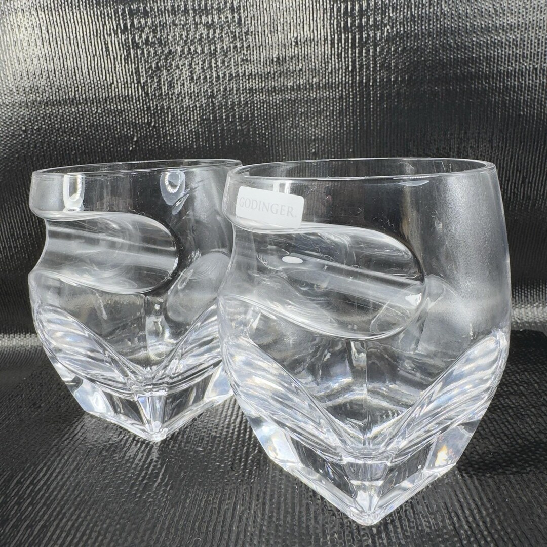 Godinger Cigar Whiskey Glasses Double Old Fashioned Tumbler Cigar Rest ...