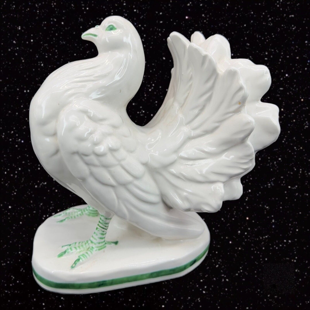 Italian Art Pottery White Bird Figurine Sculpture Marked Italy ...