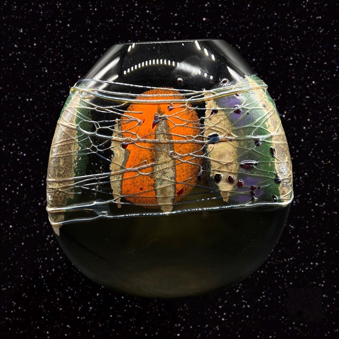 Vintage Daniel Edln Edler Art Glass Vase 1999 Numbered 250810 - Etsy