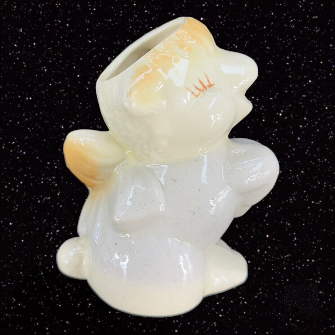 Antique Art Pottery Creamer Pitcher Vintage Lamb Sheep Hand Painted 4 ...