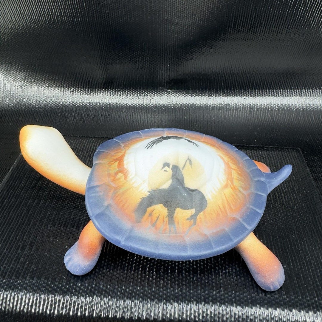 Southwestern Navajo Turtle Jewelry Box Container W Lid Hand Made Artist ...
