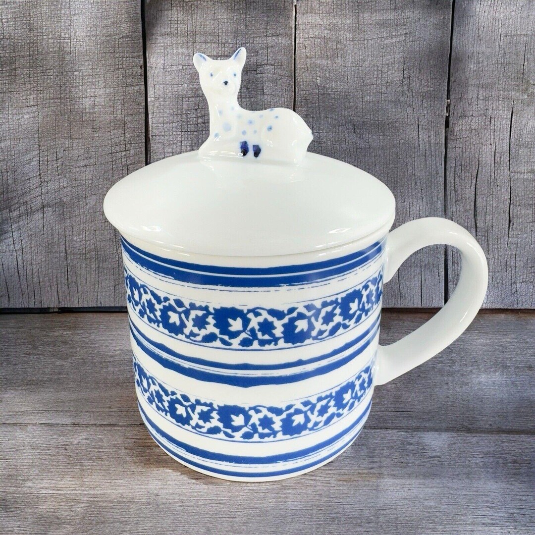 Ellen Degeneres Ceramic Mug Cup With Deer Lid to Keep Hot Drinks ...