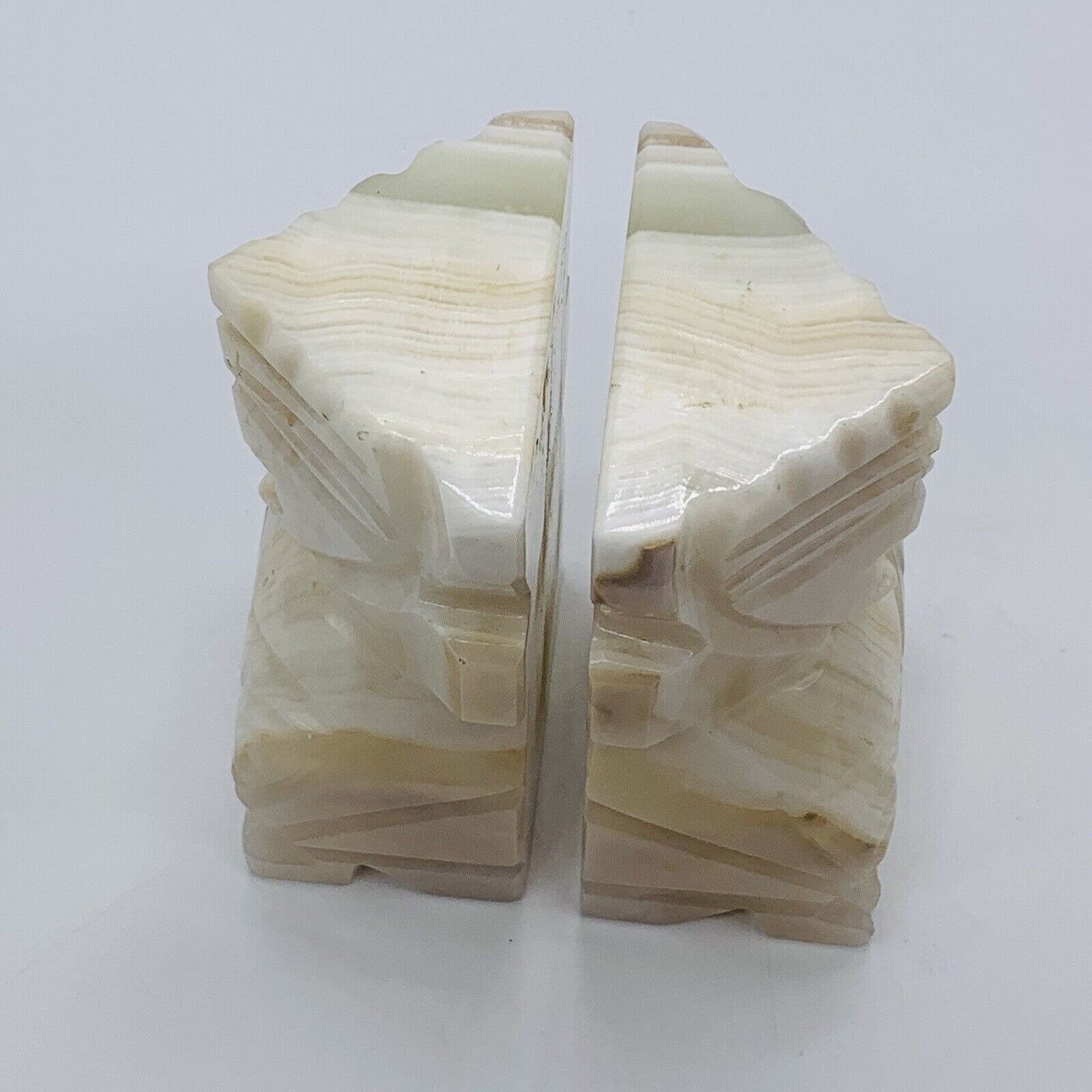 Vintage Pair Carved Heavy Marble Aztec Mayan Tiki Stone - Etsy