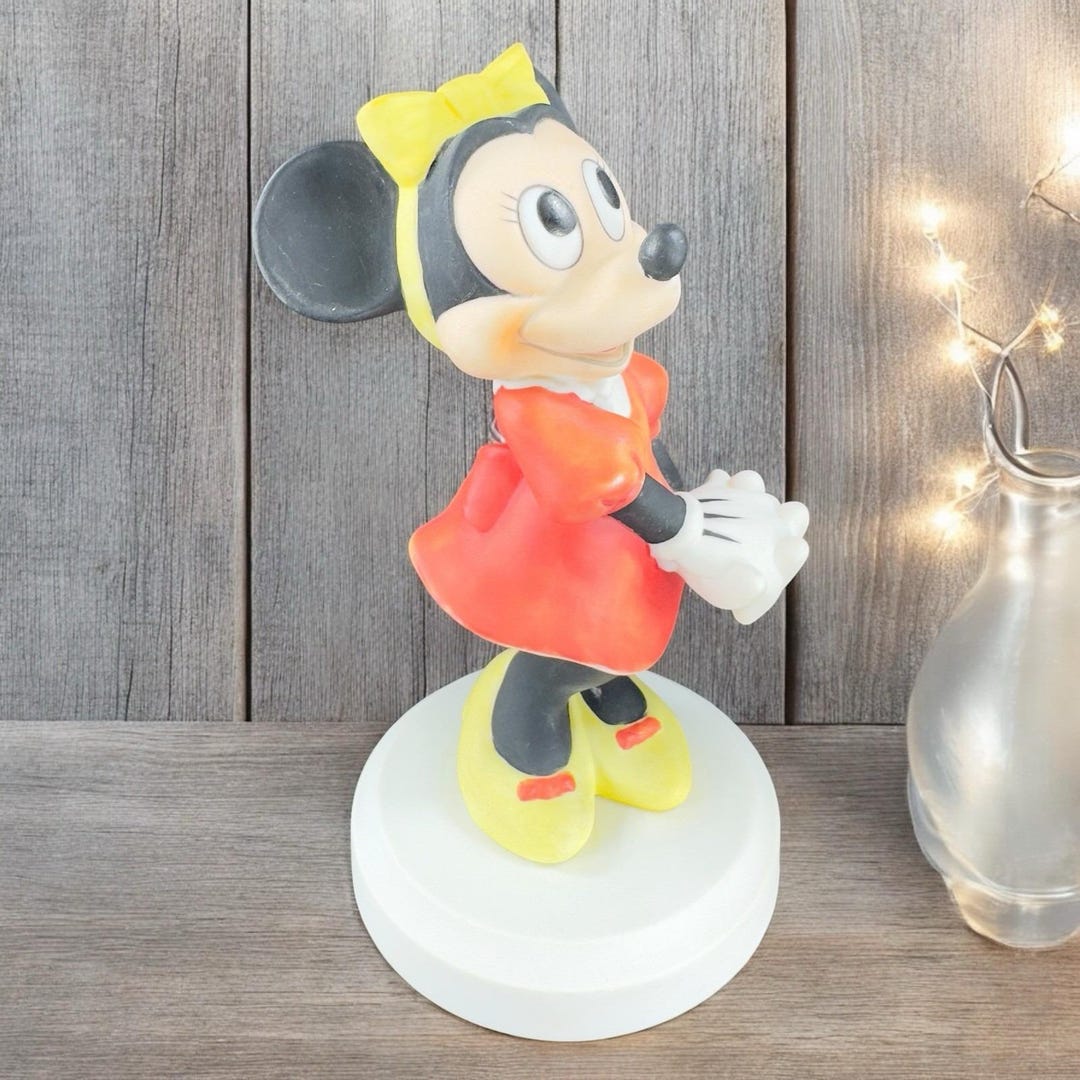 Vintage Disney Minnie Mouse Ceramic Figurine Made in Mexico Tall Figure ...