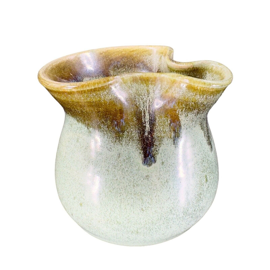 Hand Made Studio Art Pottery Pitcher Carafe Handles Artist Signed ...