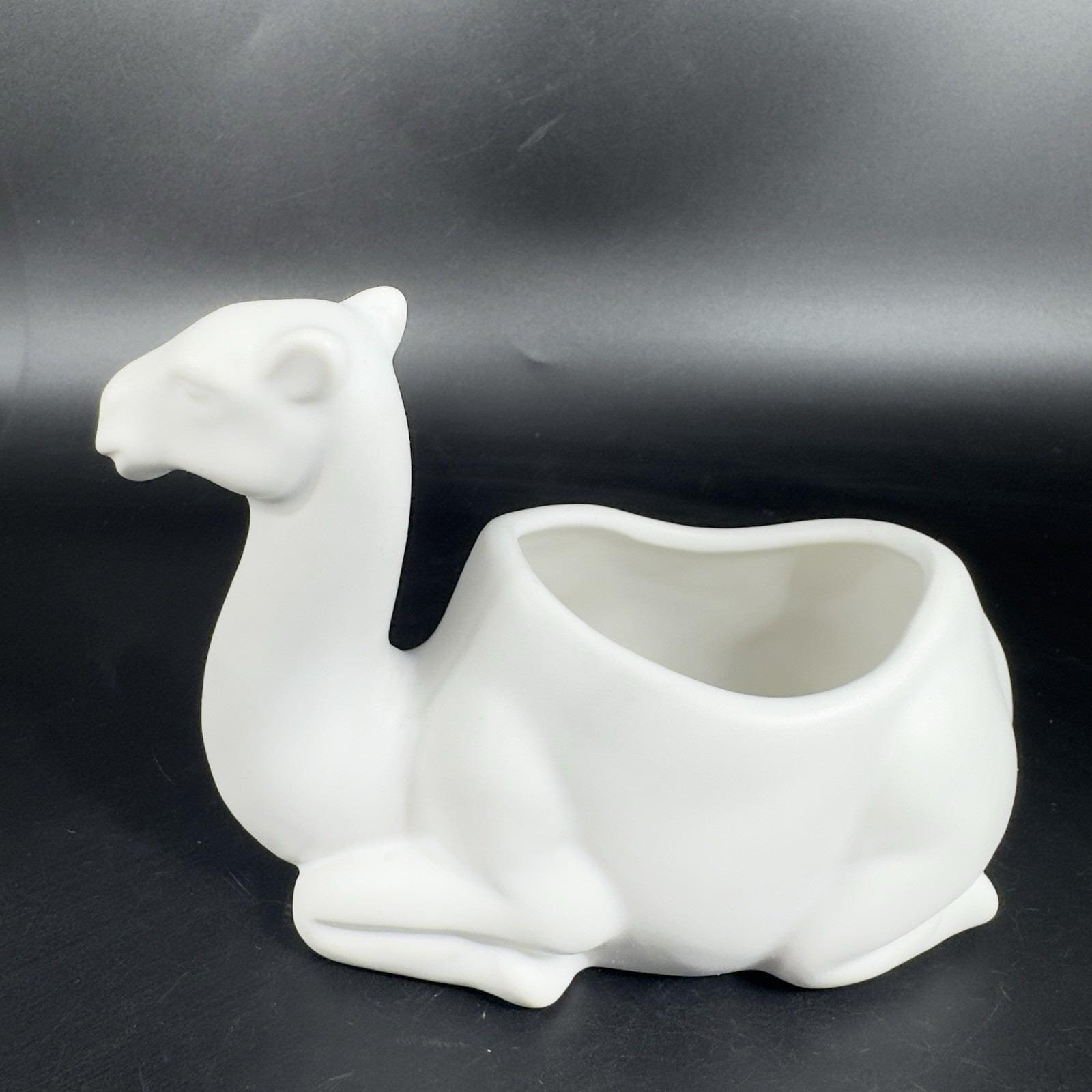 Fred One Lump or Two White Ceramic Camel Sugar Bowl Planter Flower Pot ...