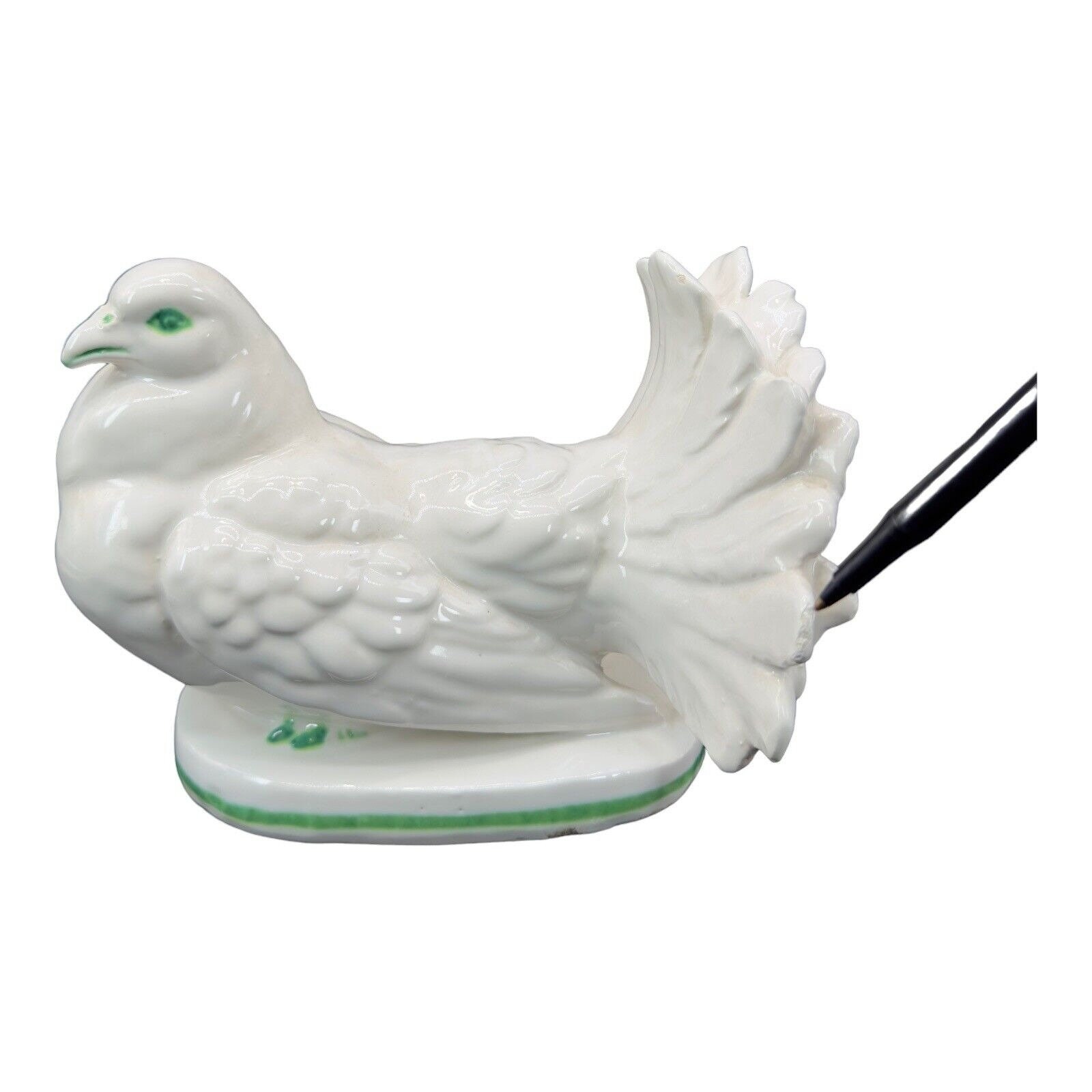 Vintage Italian Art Pottery White Bird Figurine Sculpture Marked Italy ...