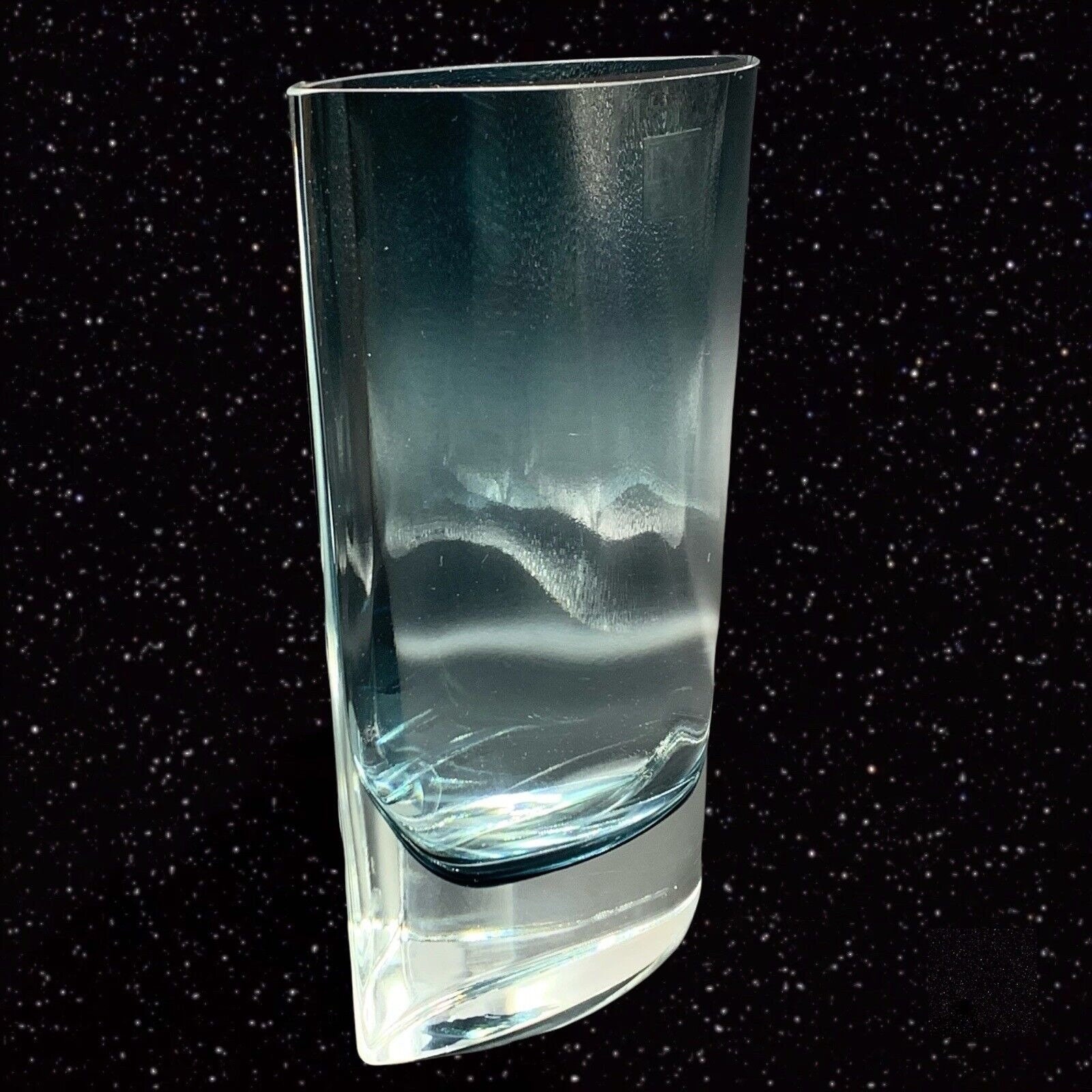 LSA Blue Ombre Glass Vase Triangle Hand Crafted Mouthblown in - Etsy